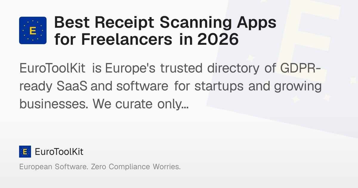 Best Receipt Scanning Apps for Freelancers in 2026 – EuroToolKit